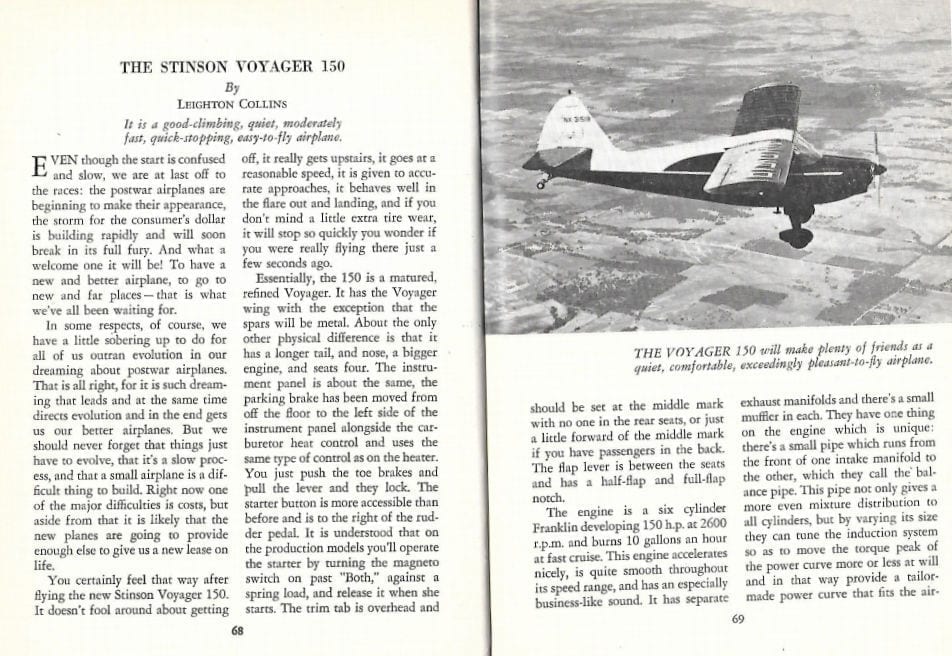 70 years ago: a first lesson and a first article : Air Facts Journal