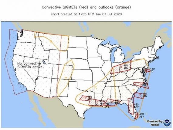 Go or No Go: dodging storms in the Southeast : Air Facts Journal