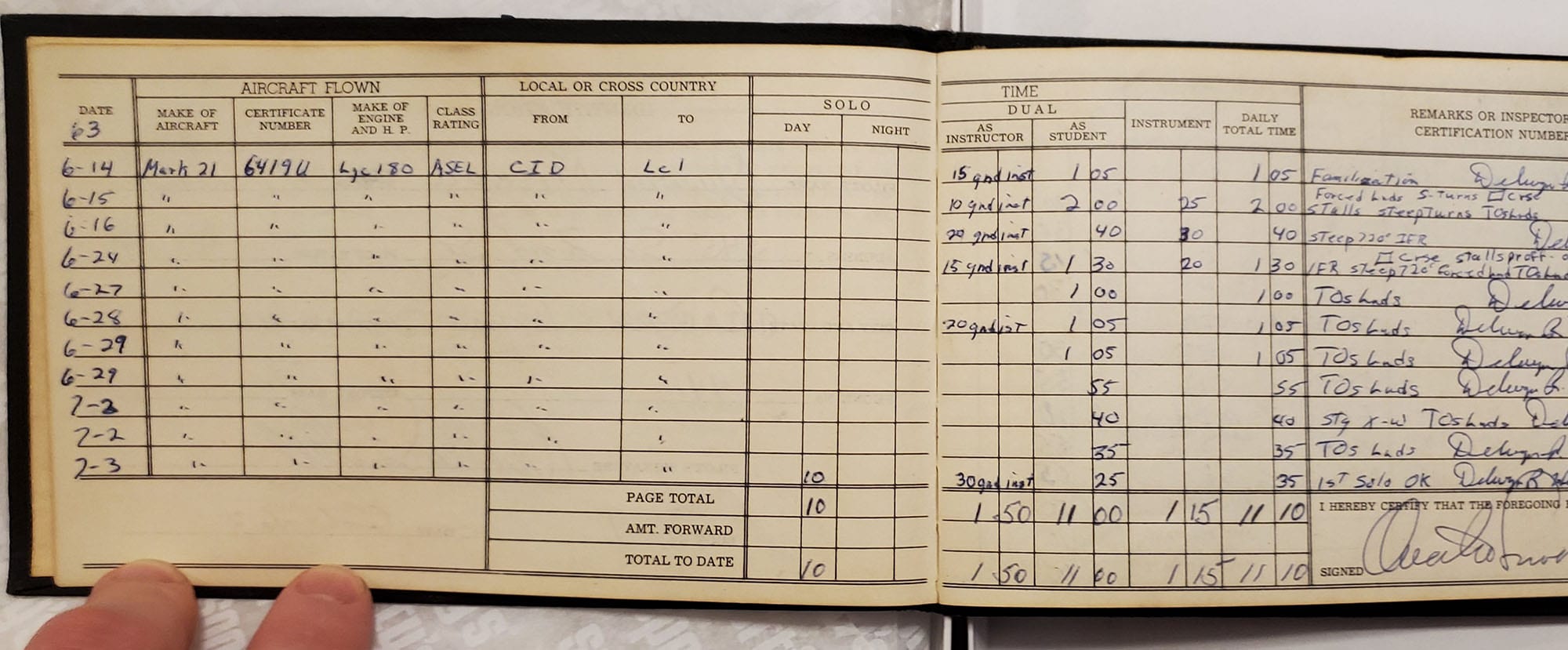 The logbook: a generational connection : Air Facts Journal